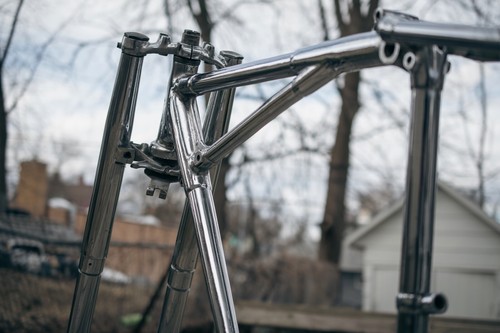 Triumph Pre Unit Rigid Chrome Frame Front End Old Show Bike MCM Chopper ...