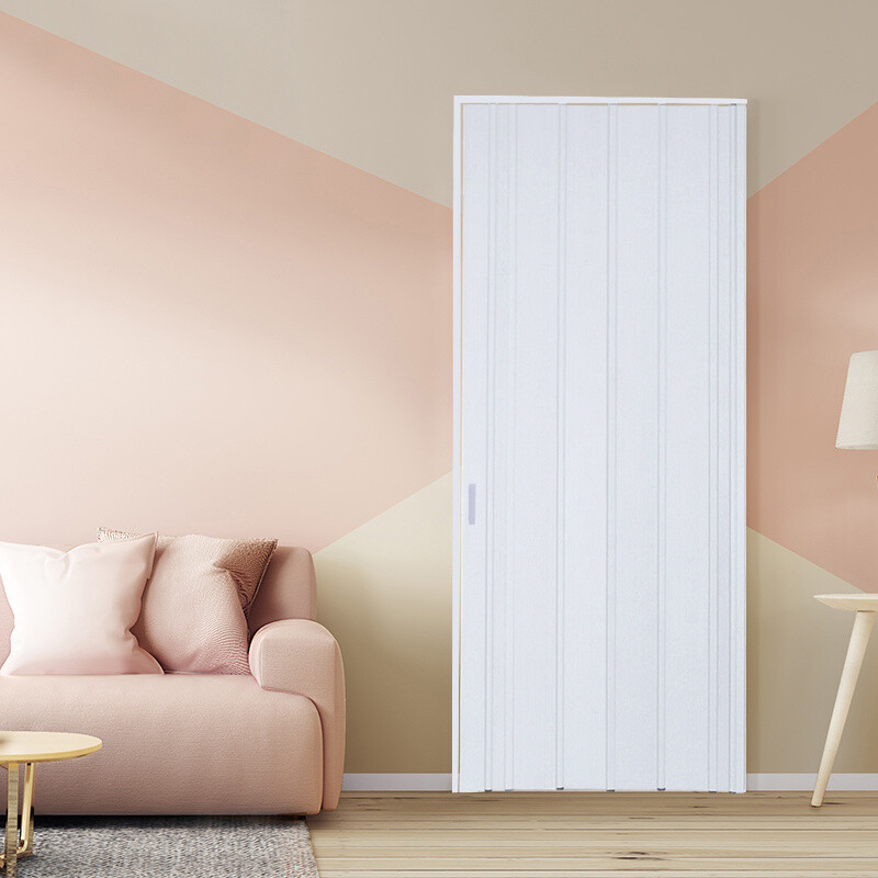 PVC Indoor Home Folding Concertina Sliding Door Glass Panel Washable Bi ...