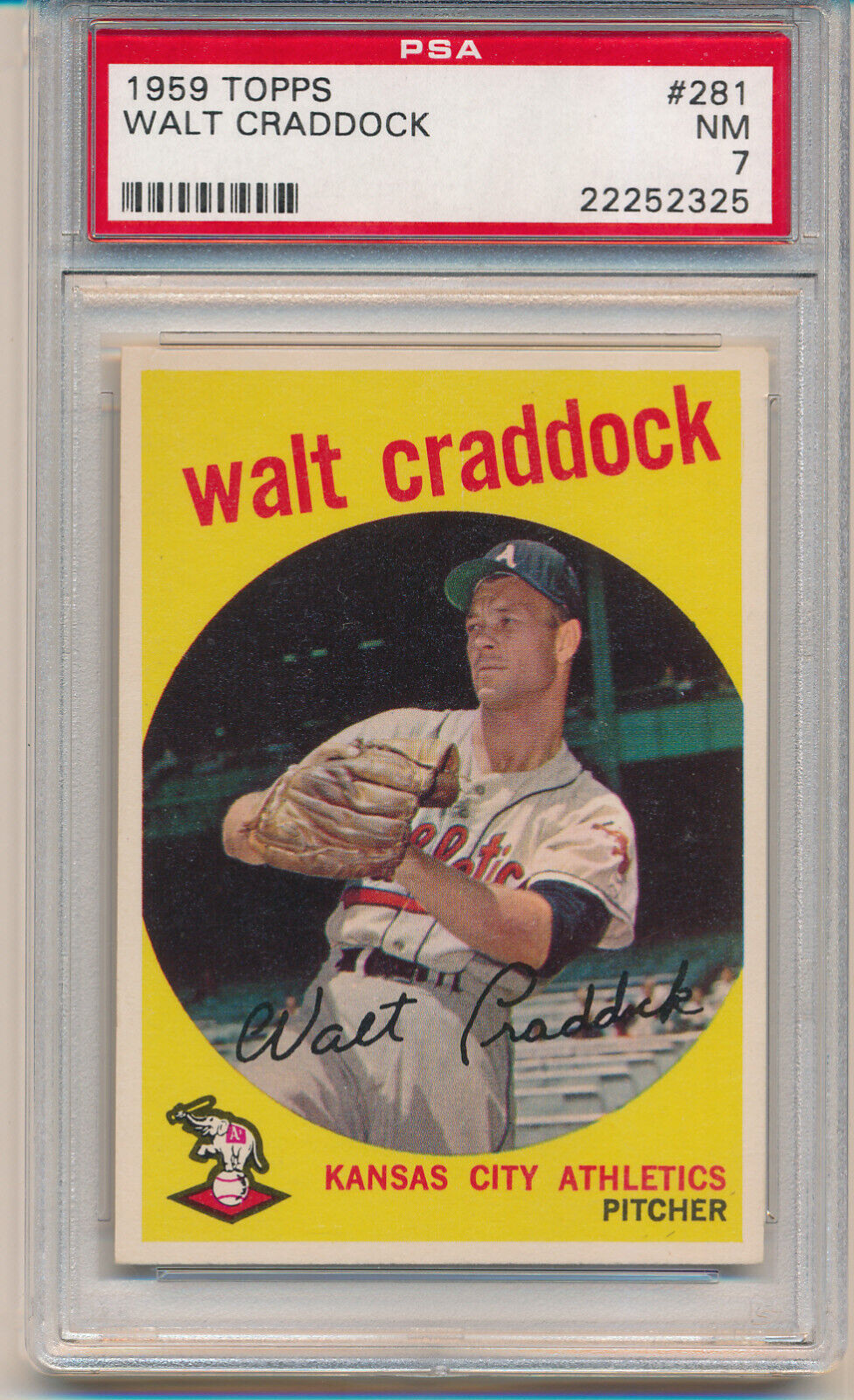 1959 Topps Walt Craddock (Rookie Card) (#281) PSA7 PSA | eBay