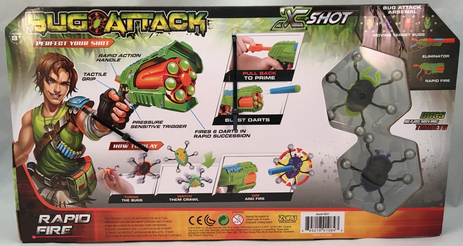 Bug Attack X Shot Rapid Fire Soft Darts Fire Up To 55 Ft Bugs Are ...