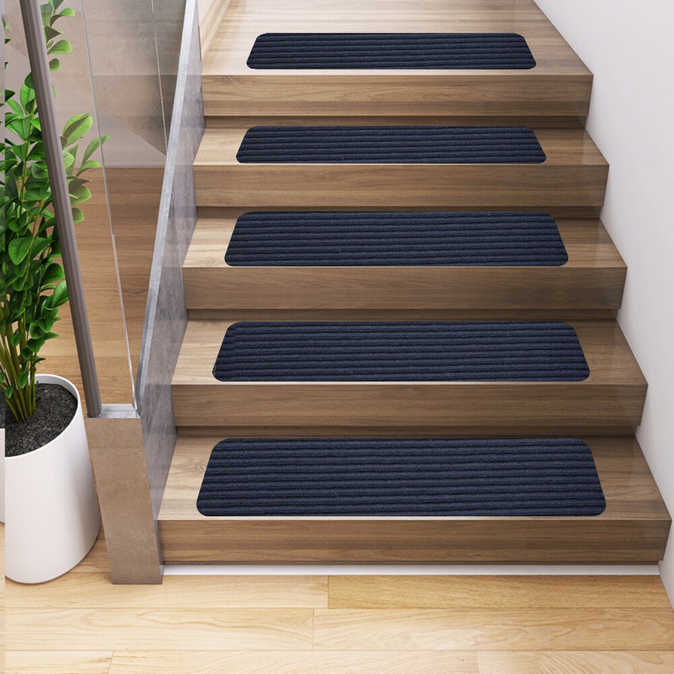 7/14Pcs Stair Treads Indoor Non-Slip Mats Stair Tread Washable Rug ...
