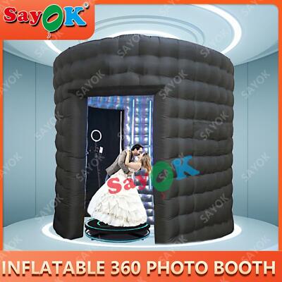 10ft PORTABLE 360 SPIN LED INFLATABLE 360 PHOTO BOOTH ENCLOSURE FOR ...