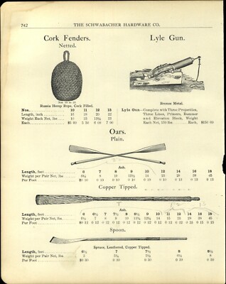ca 1903 PAPER AD Ship's Lyle Gun Short-Barreled Cannon Cork Fender | eBay