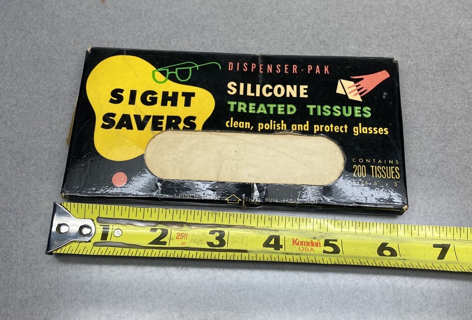 Vintage Sight Savers Dow Corning Silicone Treated Tissues Eyeglass ...