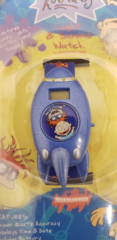 Vintage Rugrats Light & Sound Rocketship WATCH NEW 1998 nickelodeon ...