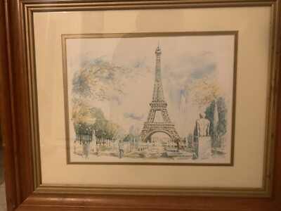 Legai Watercolor of Paris Framed Artwork Beautiful Unique Original ...