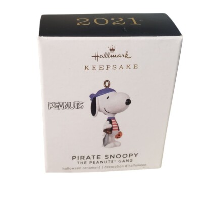 2021 Hallmark Halloween Pirate Snoopy Keepsake Miniature Ornament IOB ...