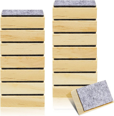 24 Pcs Mini Chalkboard Erasers Chalk Board Chalk Wood Felt Small ...