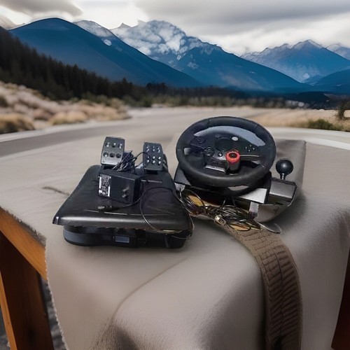 Logitech Driving Force GT Racing Wheel With Foot Pedals PC PS2 PS3 E ...