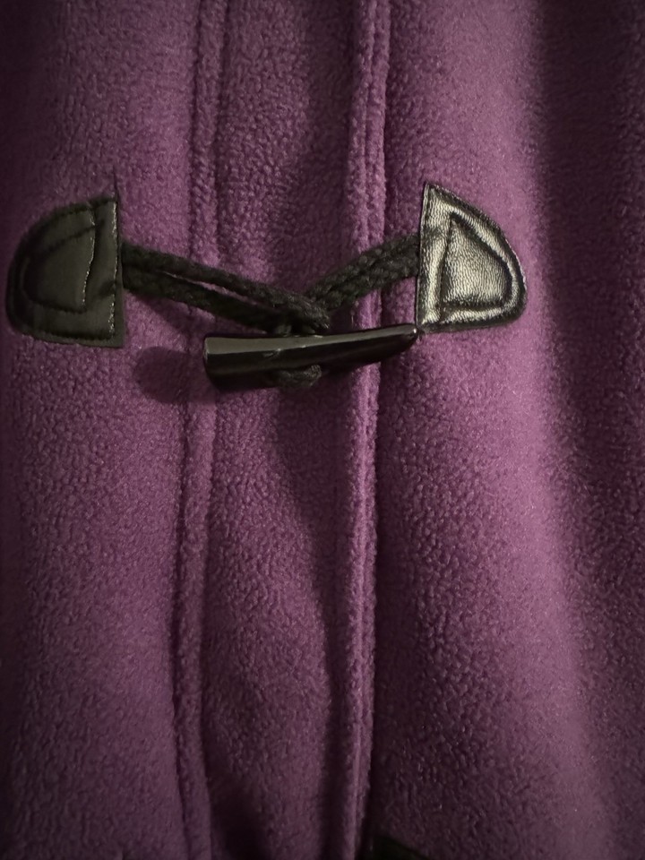 JBC Collection Purple Fleece Hooded Toggle Duffel Coat Size 18 | eBay UK