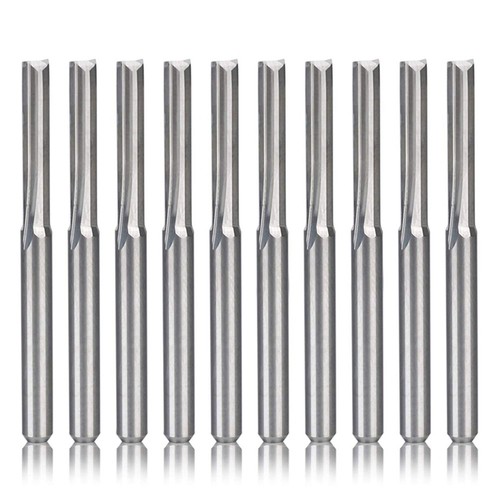 10Pcs 2 Flute Cnc Router Bits 3.175Mm Straight Slot Tungsten Steel ...