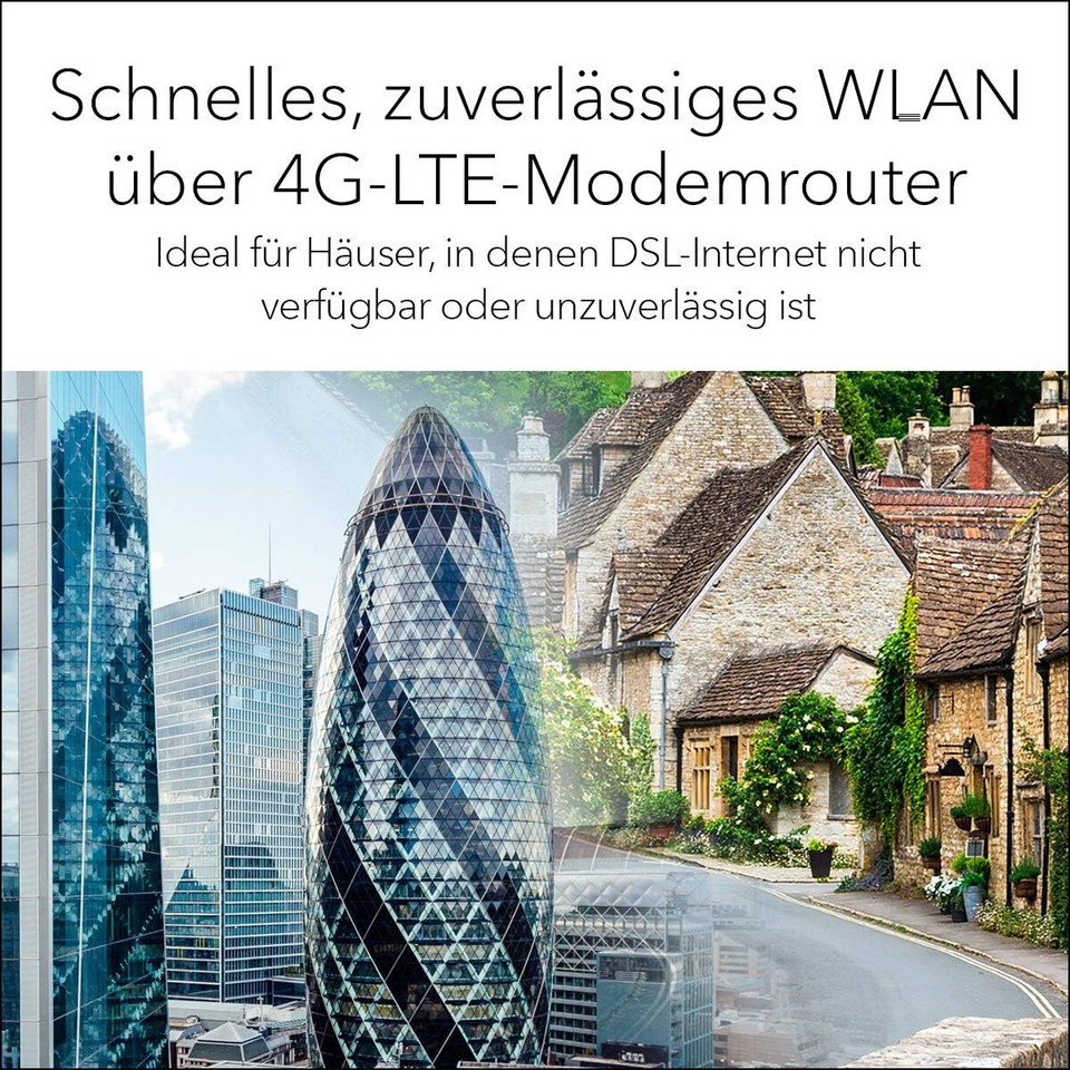 Netgear Orbi LBR20 4G LTE Router & WLAN Router mit SIM Karte AC2200 Tri ...