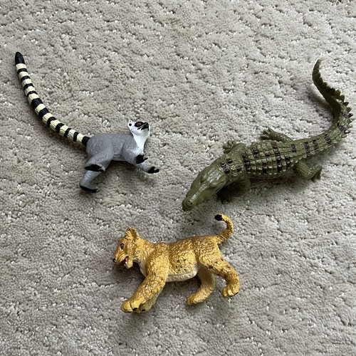 Safari Ltd Vintage Retired Animals Lot - Lemur Crocodile Lion | eBay