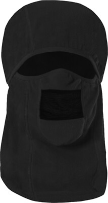 Rothco Black Fleece Hinged Vented Balaclava One Hole Winter Ski Full ...