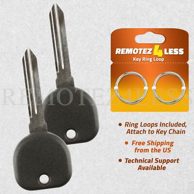 2 New Pk3 Transponder Chip Ignition Key Uncut Blade Blank For GM B99PT ...