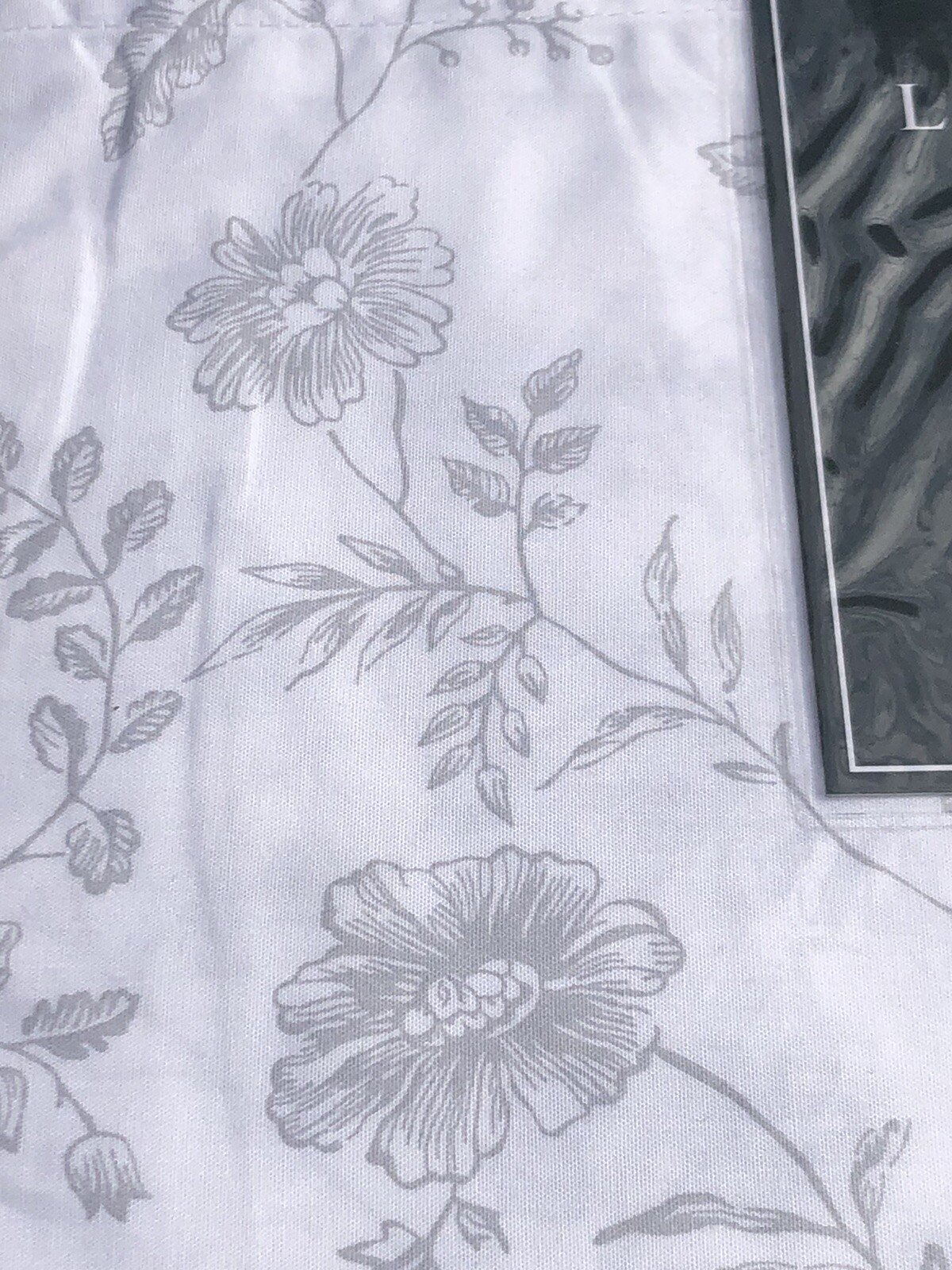 New Laura Ashley FULL 4 PC Sheet Set Winding Vine Fleur Gray White ...