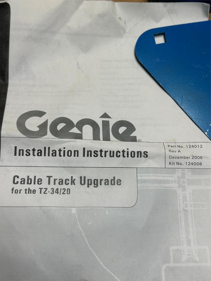 Genuine Genie TZ-34/20 Trailer Mounted Boom Lift Cable Track Upgrade ...