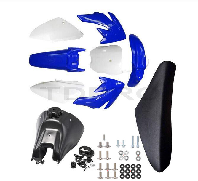 For Honda CRF70 XR70 Plastics Fairing Kit Tank Seat Screws Dirt Pit ...