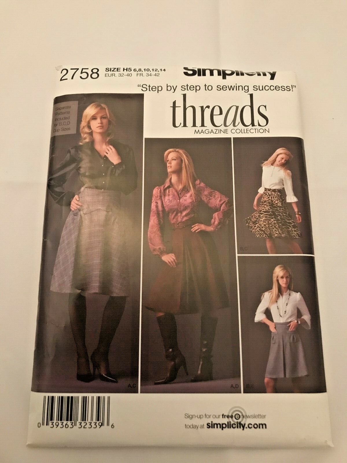 Simplicity threads collection pattern 2758 Uncut | eBay