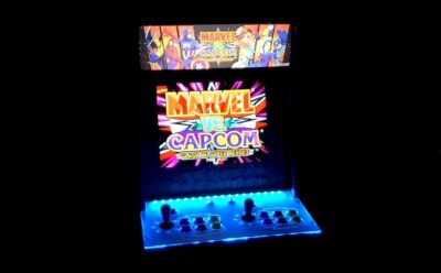 Marvel vs Capcom Arcade1Up LIMITED EDITION w/ Custom Stool/Riser/Lit ...