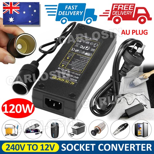 240V to 12V Socket Car Cigarette lighter Transformer 10A Power Supply ...
