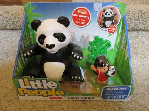 Fisher Price Little People NEW Zoo Animal sounds Big Panda Bamboo Giant ...