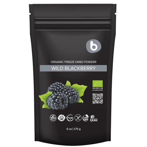 b Organic Freeze Dried Wild BlackBerry Powder from Frozen Blackberries ...