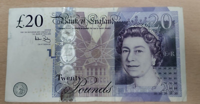 Old paper twenty pound note £20 AA serial number VGC collectable rare ...
