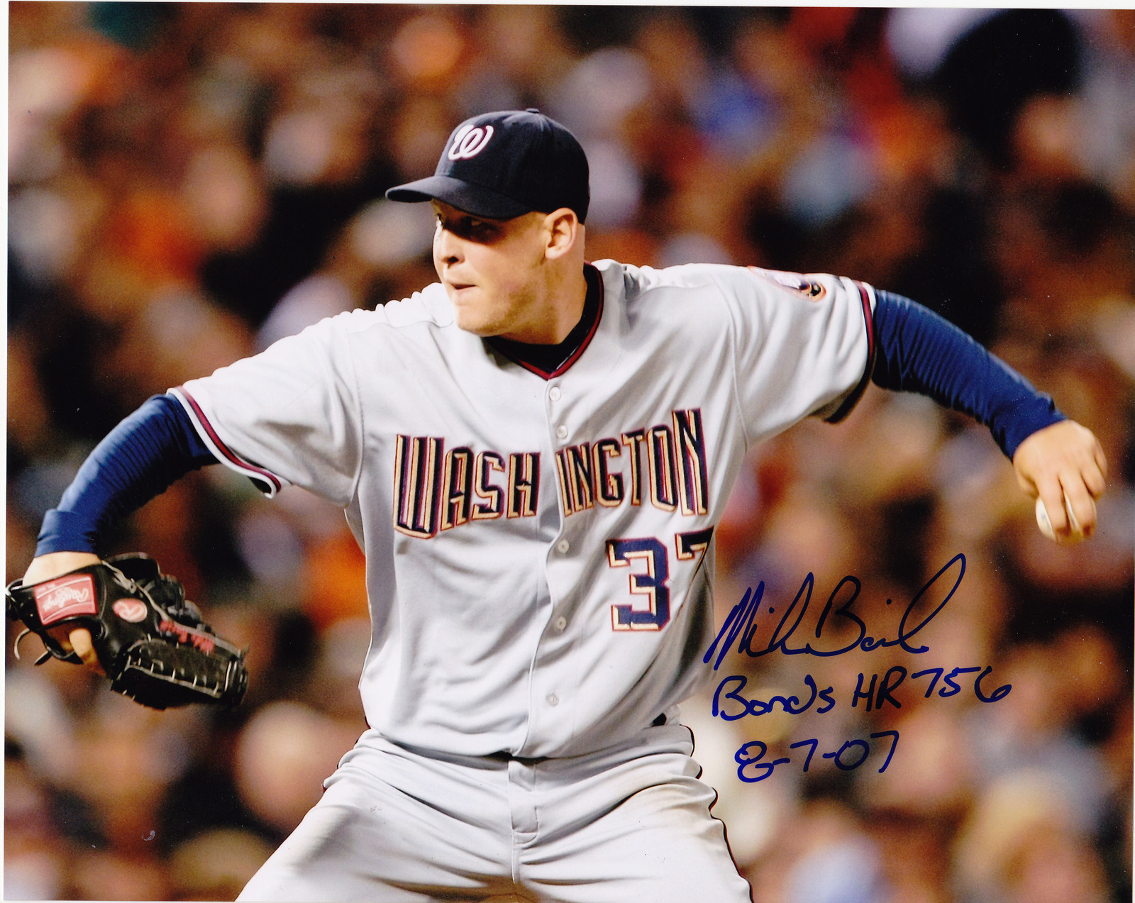 MIKE BACSIK WASHINGTON NATIONALS BONDS HR 756 8-7-07 SIGNED 8x10 | eBay