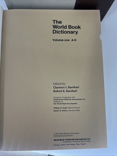 World Book Dictionary 2 Volume, 1980 Version | eBay