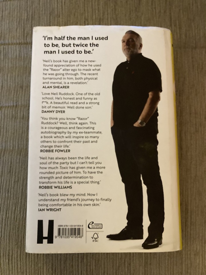 NEIL RUDDOCK TOXIC TACKLING ‘RAZOR’ & FINDING THE REAL ME HARDBACK BOOK ...