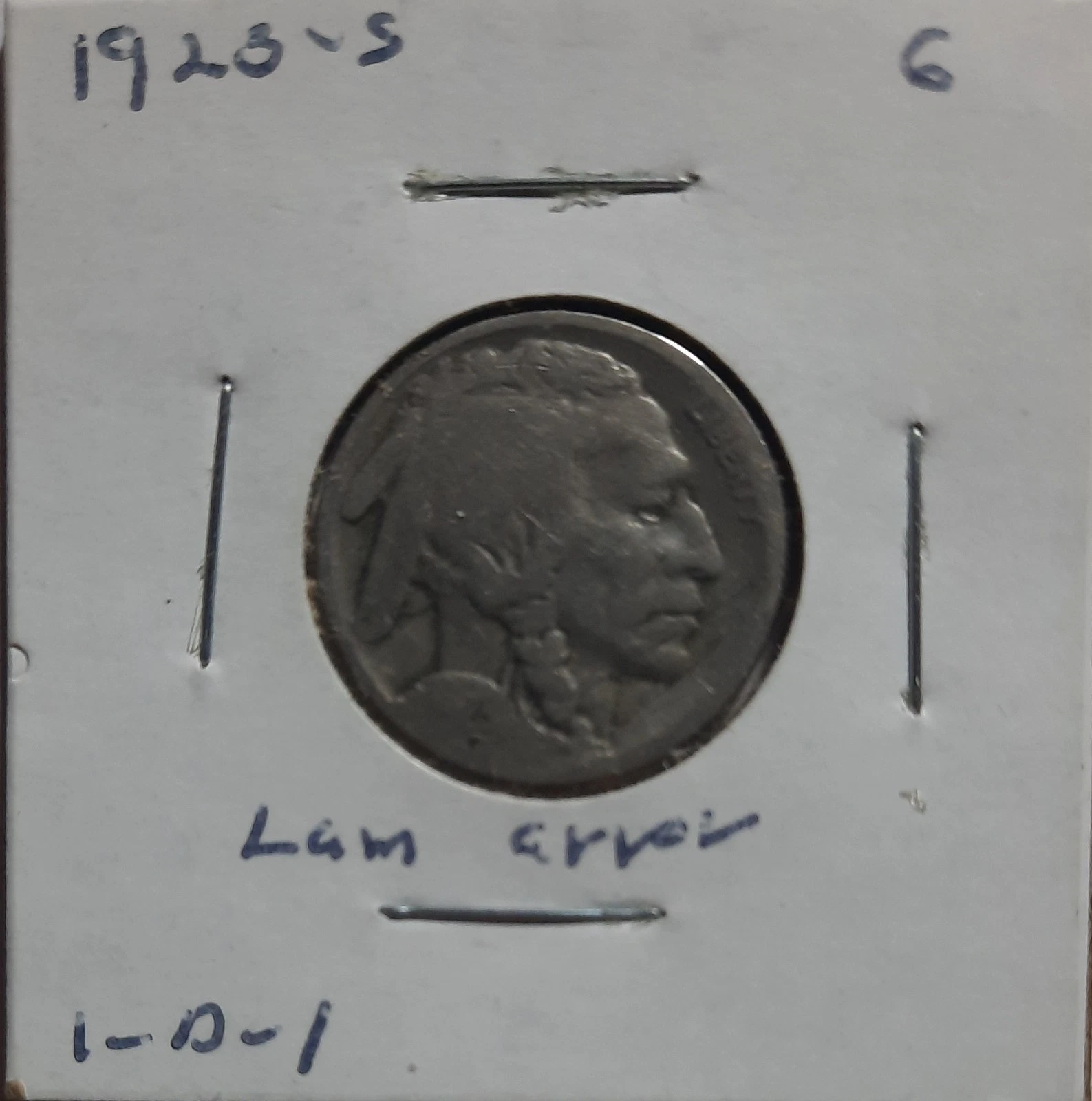 1923-S Buffalo Nickel Small Lamination Mint Error Coin Good Condition ...