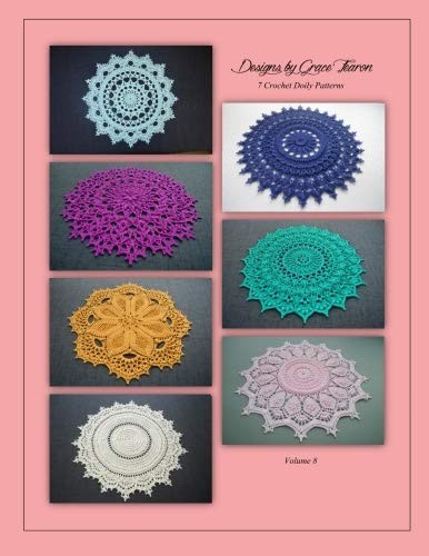 DESIGNS BY GRACE FEARON, VOLUME 8: 7 CROCHET DOILY **BRAND NEW ...