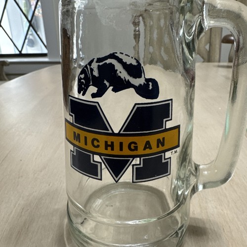 Vintage Michigan Wolverines Logo 7" Tall Drinking Glass | eBay