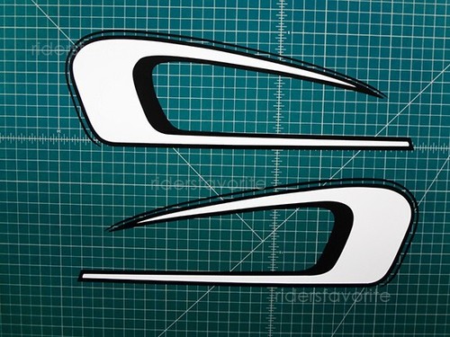1973-1976 Honda CB360 Custom Decal Kit 2pc Stickers Fuel Tank B/W 73 ...