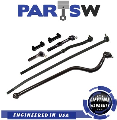 7Pc New Front Inner Outer Tie rod Track bar Drag Link for Dodge Ram ...