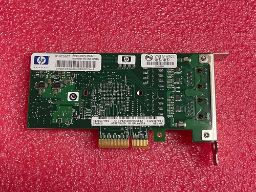 HP NC360T 412651-001 DUAL GIGABIT NIC CARD PDA LOW PROFILE USED | eBay