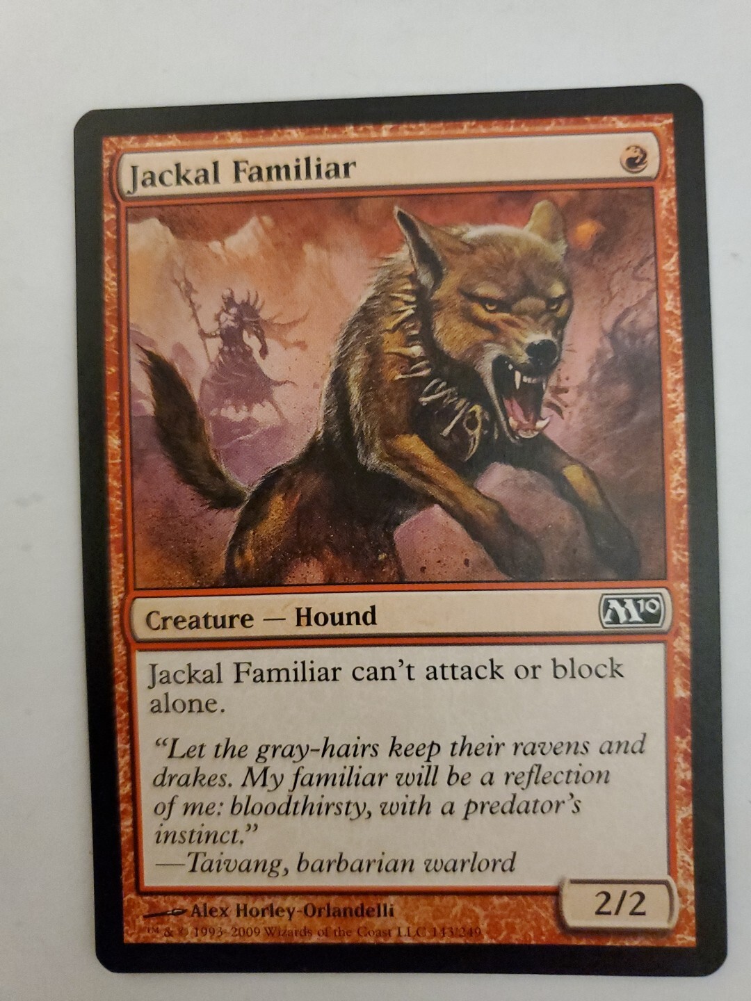 MTG Magic The Gathering Card Jackal Familiar Creature Hound Red M10 | eBay