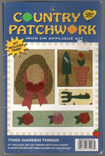 Country Patchwork Iron-on Applique Kit 75203 Garden Things Die-cut ...