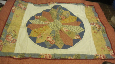 PDK Worldwide Quilted Pillow Sham 21X27" COTTAGE CHIC | eBay