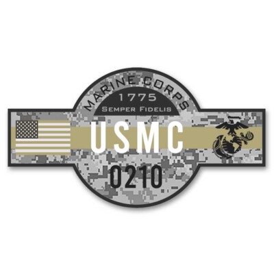 USMC 0210 MOS Decal - USMC Veteran Decal - OIF Decal - Marine Corps 3 ...