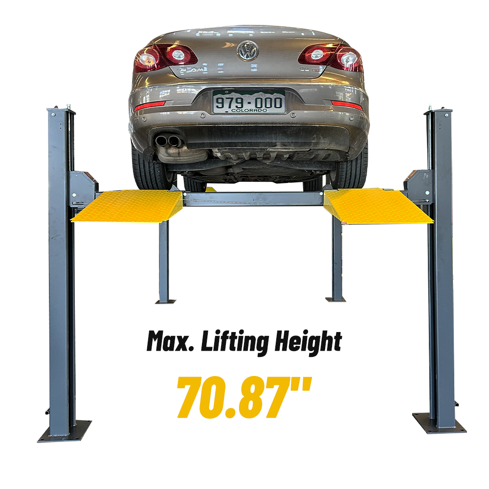 8500 Lbs Four Post Parking Lift 4-Post Storage Service Car Lift Casters ...