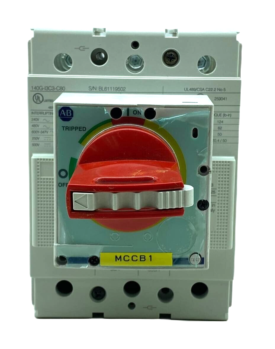 AB ALLEN-BRADLEY 140G-I3C3-C80 MOLDED CASE 3 POLES CIRCUIT BREAKER | eBay
