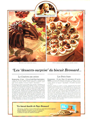 publicité Advertising 0323 1981 Papy Brossard biscuits desserts ...