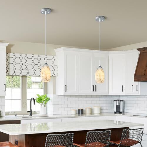 Modern Smoke Black Glass Pendant Light for Kitchen Island - Stylish ...