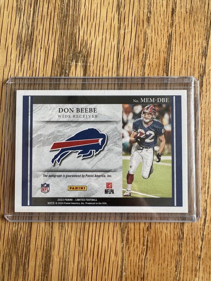 Don Beebe 2023 Panini Limited Membership Auto #24/25 Buffalo Bills | eBay