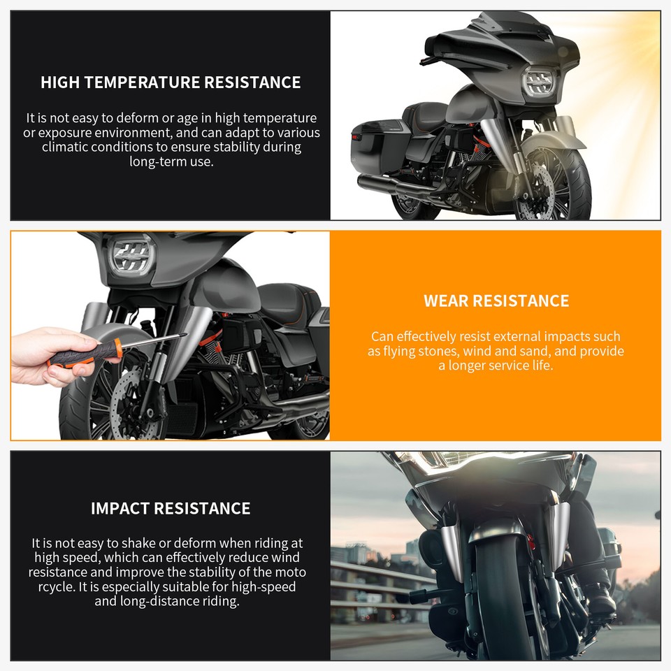 Chrome Front Fork Mount Wind Deflector For Harley Heritage Softail ...