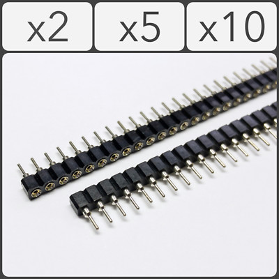 Rectangular Header Pins 40-Pack 6-Pin 2.54mm Pitch Female Header ...