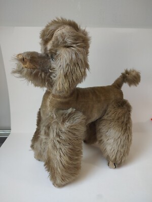 Vintage large stuffed plush poodle mohair | eBay