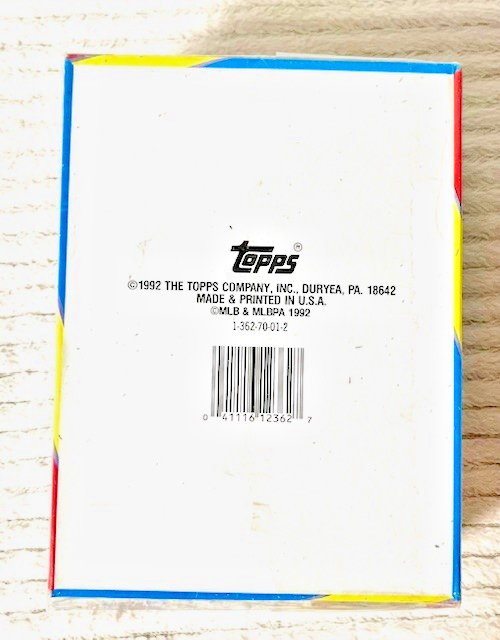 1992 Topps MLB Baseball Hobby Wax Box - (24) Factory-Sealed Packs - 792 ...